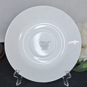 Corelle | Dining | Corelle Saucers White Swirl Green Edge 625 Diameter ...